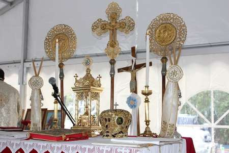 Diaspora Social Life - The main alter, inside the temporary church ...