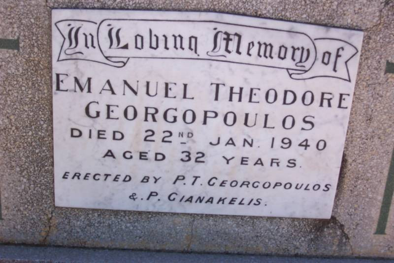 Gravestones - Emmanuel Theodore Georgopoulos. Manual Poulos. Headstone ...